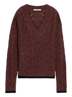 Autumn Cashmere Cable-knit Cashmere And Silk-blend Sweater - Plum