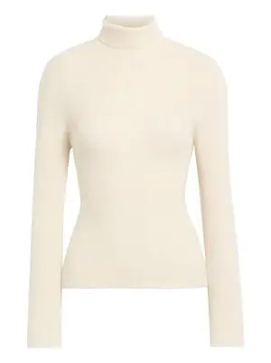 THE ELDER STATESMAN Delicash Ribbed Cashmere And Silk-blend Turtleneck Sweater - Ivory