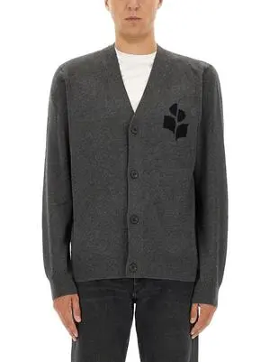 Isabel Marant Logo Cardigan - Grey