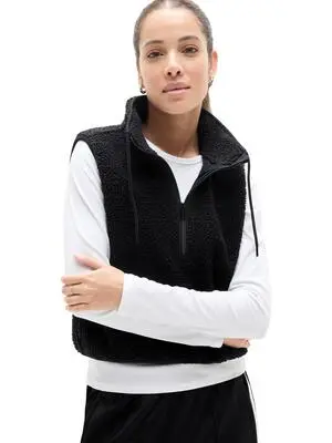 Athleta Bouclé Fleece Relaxed Vest - Black
