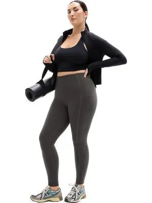 Athleta Elation Ultra High Rise Pop Stitch Legging Shadow Grey