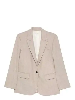 FORTE_FORTE Single-breasted Peak-lapels Blazer - Neutrals