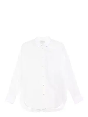 FORTE_FORTE Cotton Chest-pocket Shirt - White
