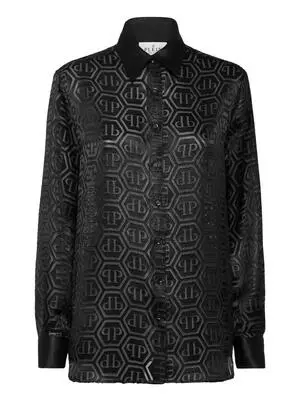 Philipp Plein Monogram-pattern Shirt - Black