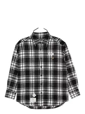 MUSIUM DIV. Patchwork Plaid Shirt - Black