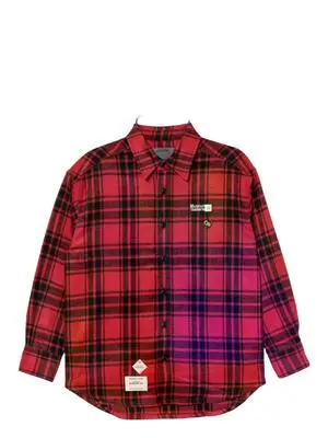 MUSIUM DIV. Patchwork Plaid Shirt - Red