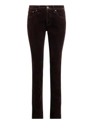 Ralph Lauren Barrett Slim Flocked Denim Jean - Dark Brown