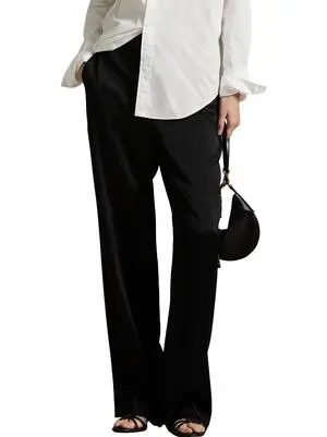 Ralph Lauren Satin Straight-leg Pants - Polo Black