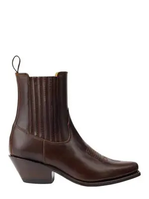 Ralph Lauren Quinn Mm Vachetta Leather Bootie - Luggage Brown