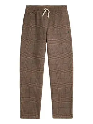 Ralph Lauren Glen Plaid-print Fleece Pant - Khaki/black