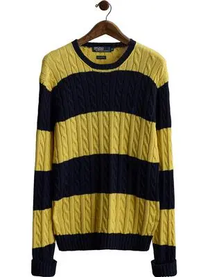 Ralph Lauren C. 2000 Cable-knit Sweater - Multi