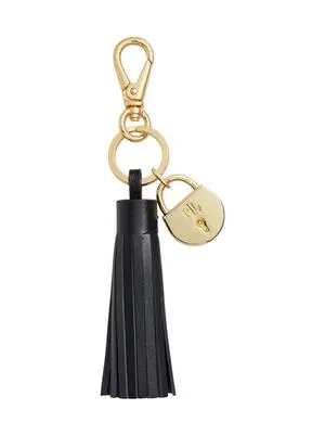 Ralph Lauren Padlock And Leather Tassel Charm - Black