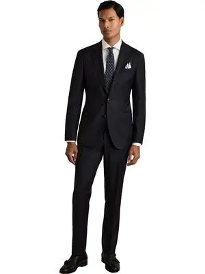REISS Aspire Single Breasted Wool Suit Jacket Slim-fit - Navy