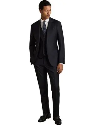 REISS Aspire Slim-fit Wool Suit Waistcoat - Navy