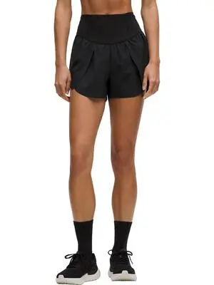 Lululemon Go Further Super-high-rise Split Short 3 - Black
