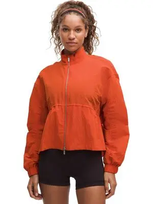 Lululemon Crinkle Nylon Cinchable Jacket - Sunburst Orange