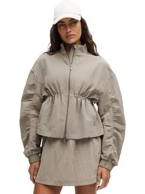 Lululemon Crinkle Nylon Cinchable Jacket - Warm Ash Grey