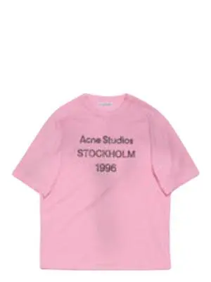Acne Studios Logo Relaxed Fit T-shirt - Pink