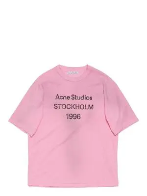Acne Studios Logo Relaxed Fit T-shirt - Cotton Candy Pink