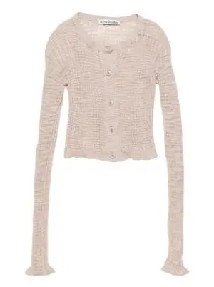 Acne Studios Wide Ribbed Cardigan - Dusty Pink