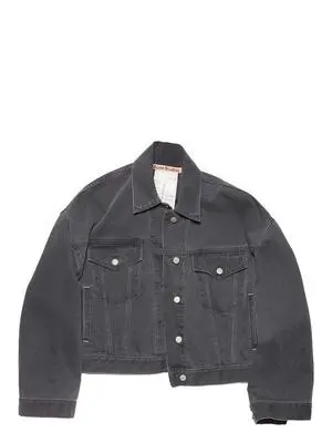 Acne Studios Loose Fit Denim Jacket - Dark Grey