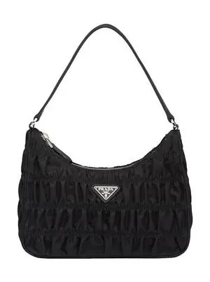 Prada Mini Bag In Nylon And Saffiano Leather - Black