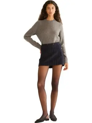 DÔEN Raina Pinstriped Mini Skirt - Marianne Pinstripe