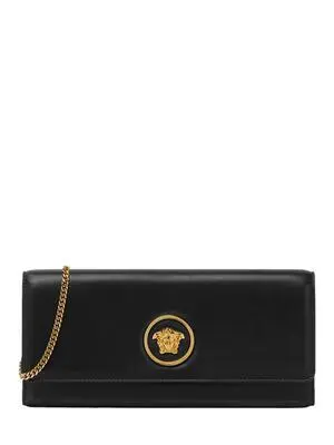 Versace Lamb Leather Clutch - Black
