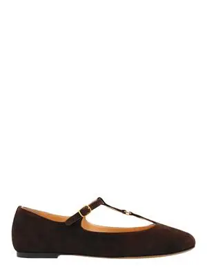 Chloé Marcie Leather Ballerina Flats - Brown