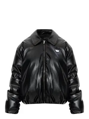 MISBHV Imitation Leather Jacket - Black