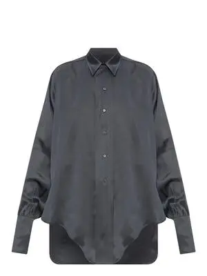 MAISON MARGIELA Satin Button-down Shirt - Grey