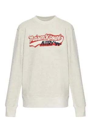 AUTRY X Maison Kitsune Crewneck Cotton Sweater - Cream