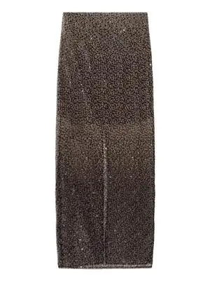 ROTATE BY BIRGER CHRISTENSEN Sequin Straight Skirt - Brown