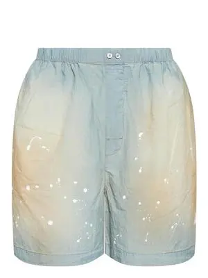 Acne Studios Paint Splatter Effect Shorts - Blue
