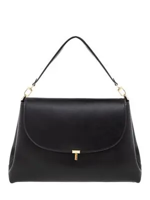 TOTÊME Trapezoidal Leather Shoulder Bag - Black
