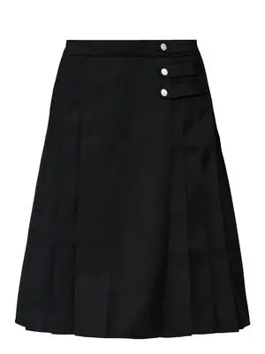 MISBHV Pleated Midi Skirt - Black