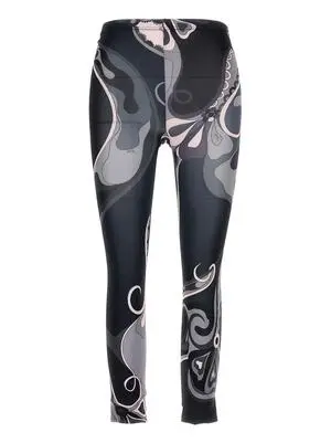 Emilio Pucci Printed Jersey Tights - Black
