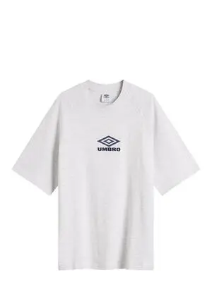 UMBRO Iconic Boxy T-shirt - Ice Marl/dark Navy