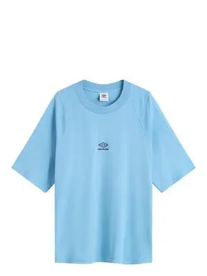 UMBRO Washed High Neck Boxy T-shirt - Vista Blue