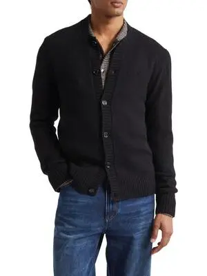 Dolce & Gabbana Virgin Wool Blend Cardigan - N0021 Nero/canna Fucile