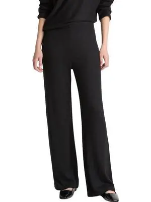 Vince Wide-leg Knit Pants - Black