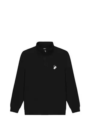 DALIX Heartly Ghost Quarter Zip Pullover Black