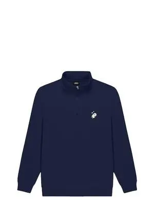 DALIX Heartly Ghost Quarter Zip Pullover Navy