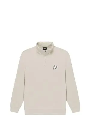 DALIX Heartly Ghost Quarter Zip Pullover Smoke