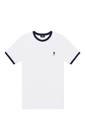 DALIX Astronaut Jersey Ringer Tee - White Navy
