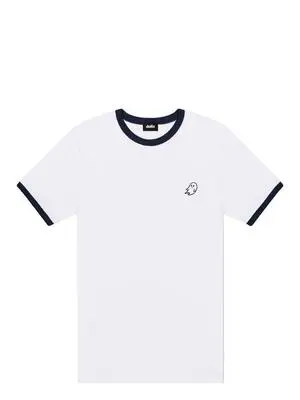 DALIX Ghost Jersey Ringer Tee - White Navy