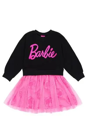 BARBIE Long Sleeve Tulle Dress - Black