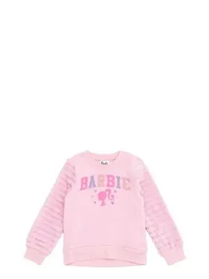 BARBIE Faux Fur Pullover Sweatshirt - Pastel Pink
