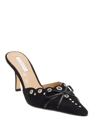 TONY BIANCO Shae Pointed Toe Mule - Black Suede
