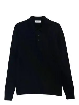 GRAN SASSO Cable-knit Polo Sweater - Blue